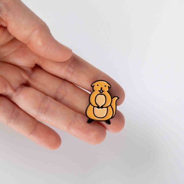 Groundhog Enamel Pin — Taco Cat Games